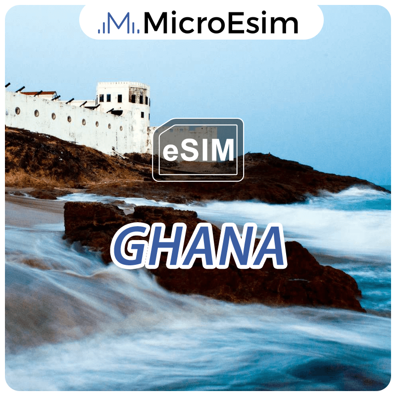 Ghana eSIM card prepaid online,Unlimited data plans for travel – MicroEsim