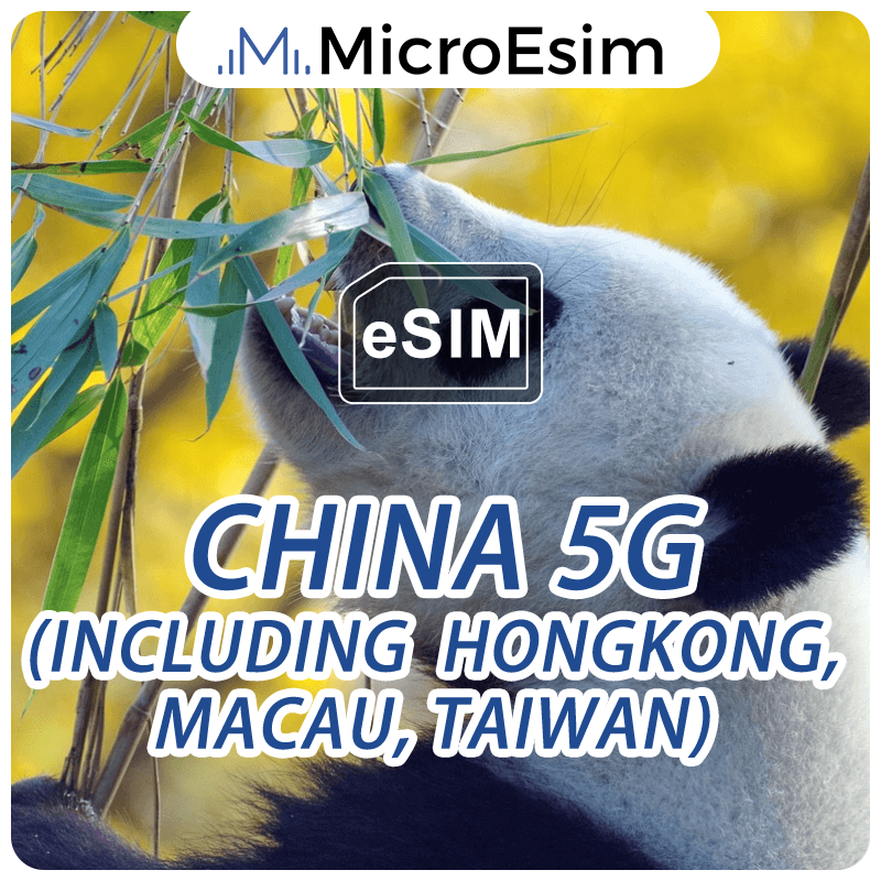 eSIM China 5G Available in China | Including Hong Kong, Macau, and Taiwan – MicroEsim