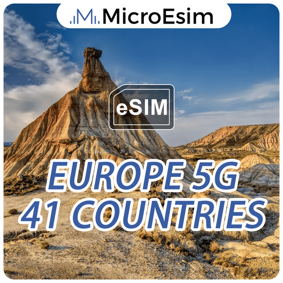 Europe eSIM card with vpn for travel, Europe esim unlimited data plan – MicroEsim