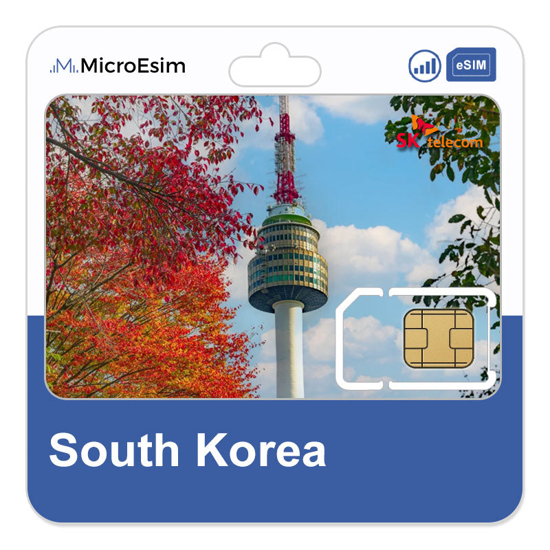 South Korea eSIM SK Telecom | Local High Speed Unlimited Data Travel SIM Card – MicroEsim
